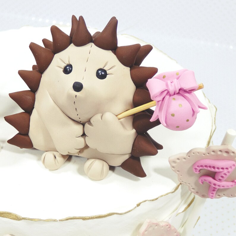 Hedgehog Cake Topper Porcupine Cake Topper Woodland Cake | Etsy