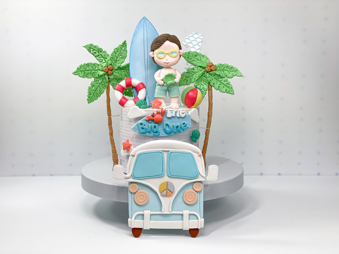 Surf Cake Topper, Beach Cake Topper, Surf Board Cake Topper, First Wave ... Surf Cake Topper, Beach Cake Topper, Surf Board Cake Topper, First Wave ...