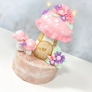 Fairy House Cake Topper, Cottagecore Cake Topper, Mushroom House Cake ...
