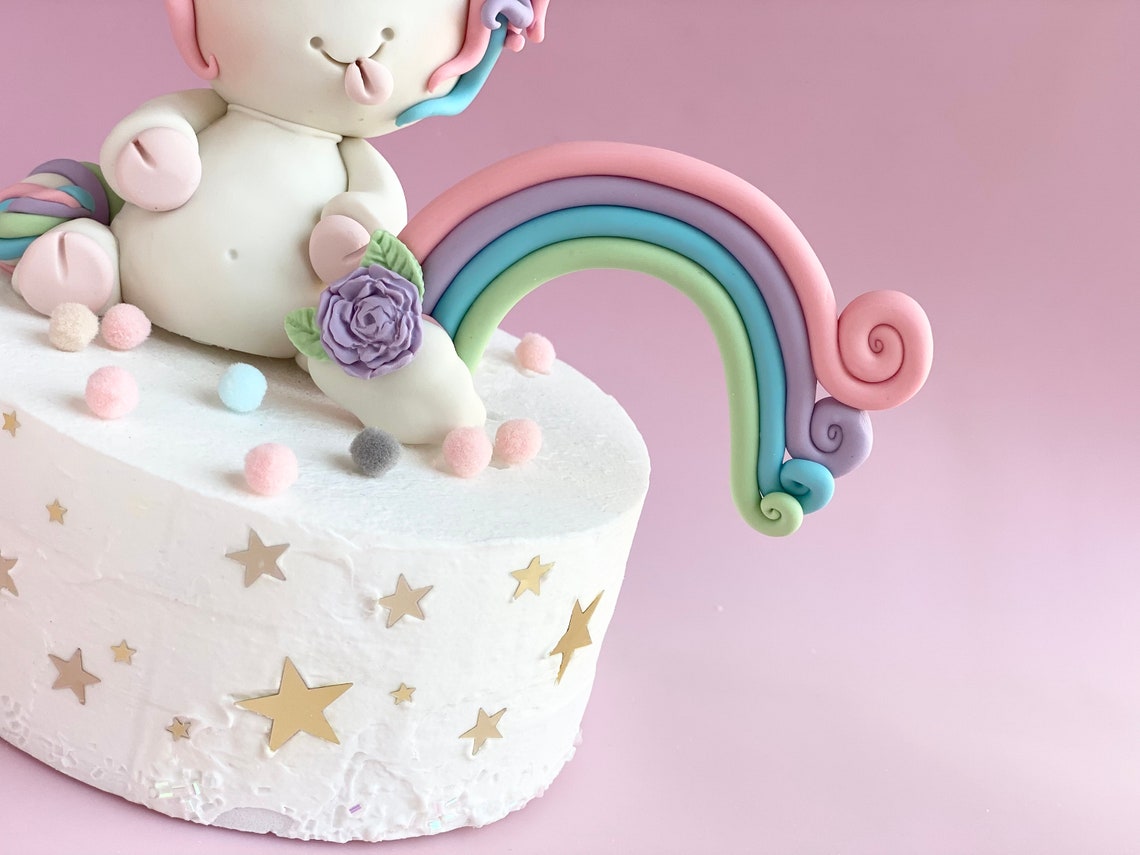 Fat Unicorn Cake Topper Unicorn Cake Topper Chubby Unicorn | Etsy