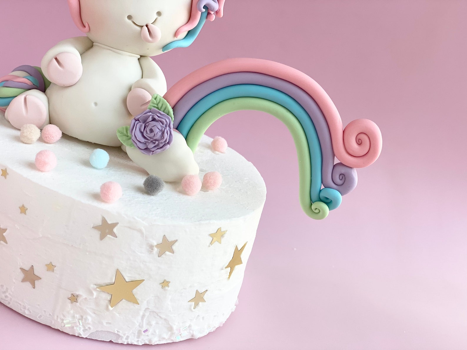 Fat Unicorn Cake Topper Unicorn Cake Topper Chubby Unicorn | Etsy