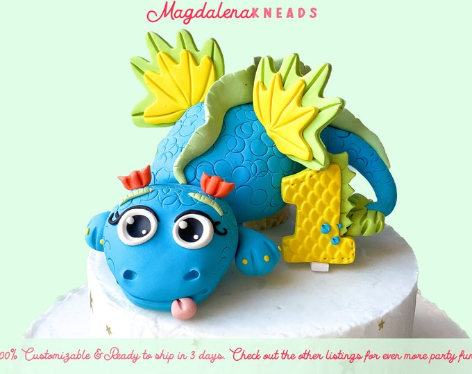Dragon Cake Topper, Dragon Eggs Cake Topper, Keepsake, Custom Dragon ...