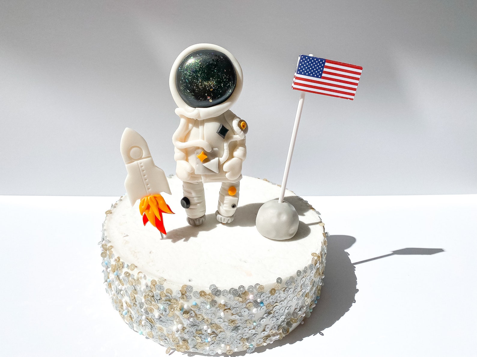 Astronaut Cake Topper Space Cake Topper Space Explorer Cake - Etsy