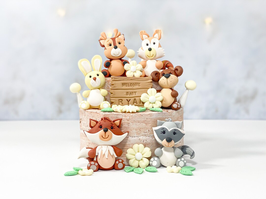 Forest Animals Cake Topper, Woodland Cake Topper, Woods Cake Topper ...