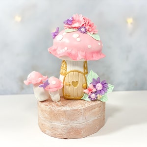 Fairy House Cake Topper, Cottagecore Cake Topper, Mushroom House Cake ...