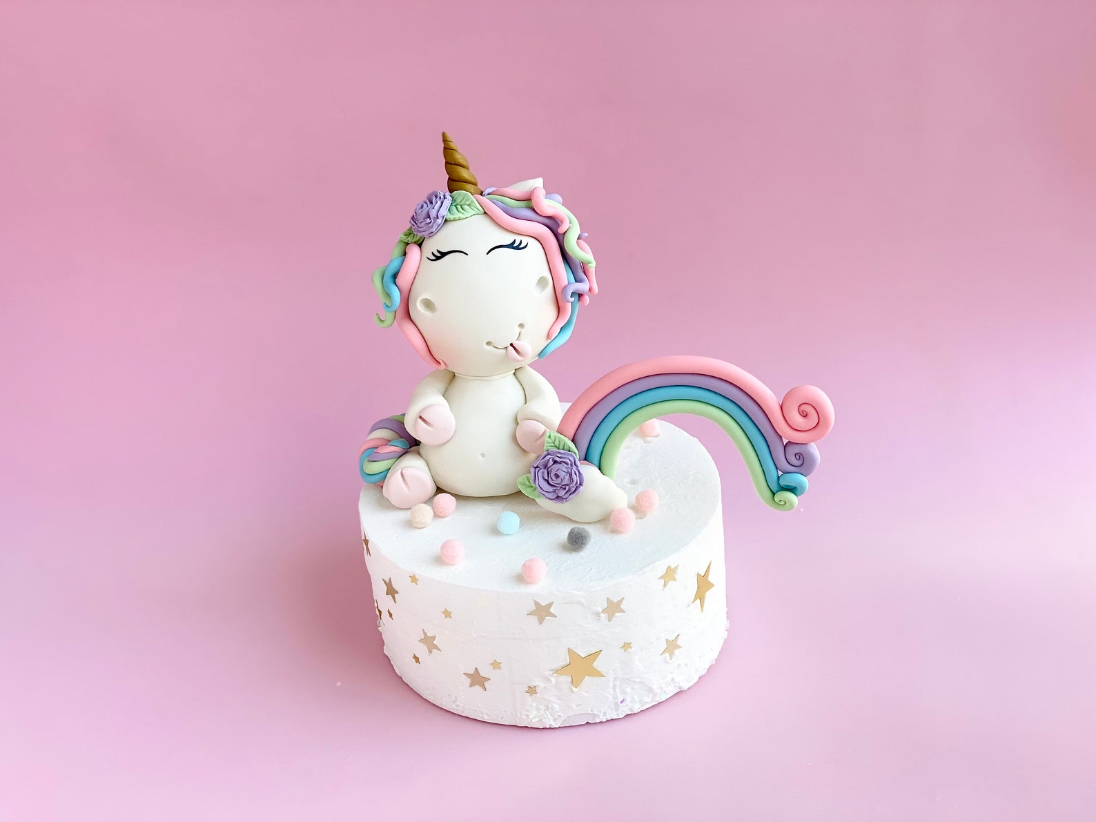 Fat Unicorn Cake Topper Unicorn Cake Topper Chubby Unicorn | Etsy