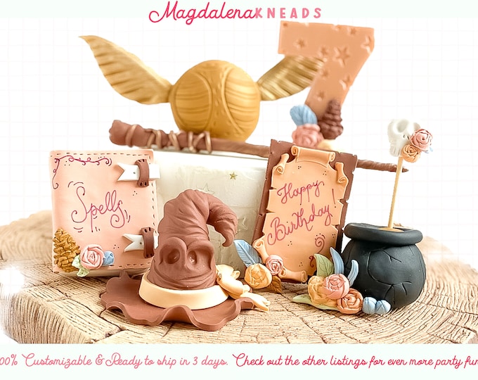 Wizard Cake Topper, Witch Cake Topper, Magic Cake Topper, Halloween ...