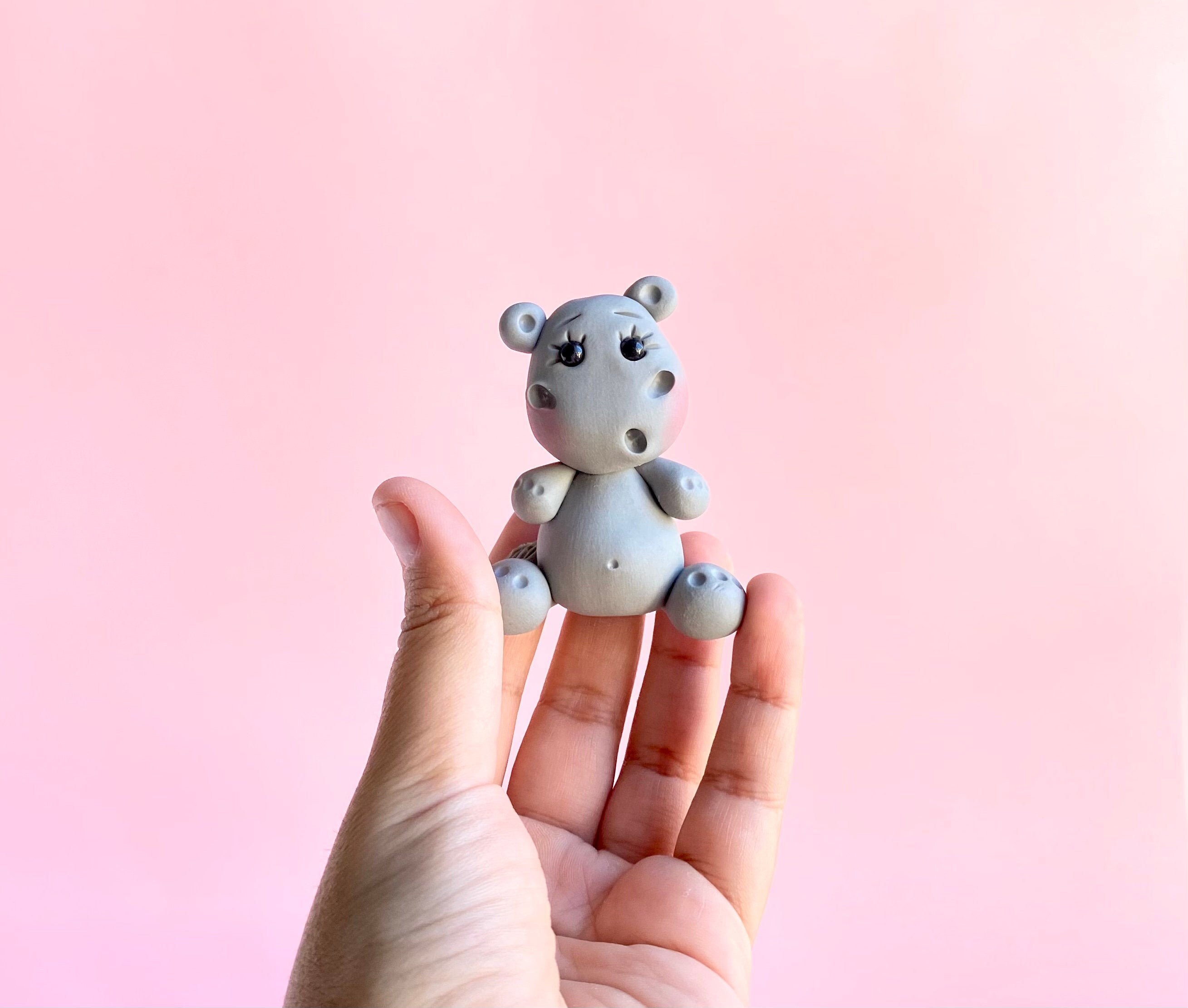 Hippo Cake Topper Baby Hippo Cake Topper Safari Cake Topper - Etsy