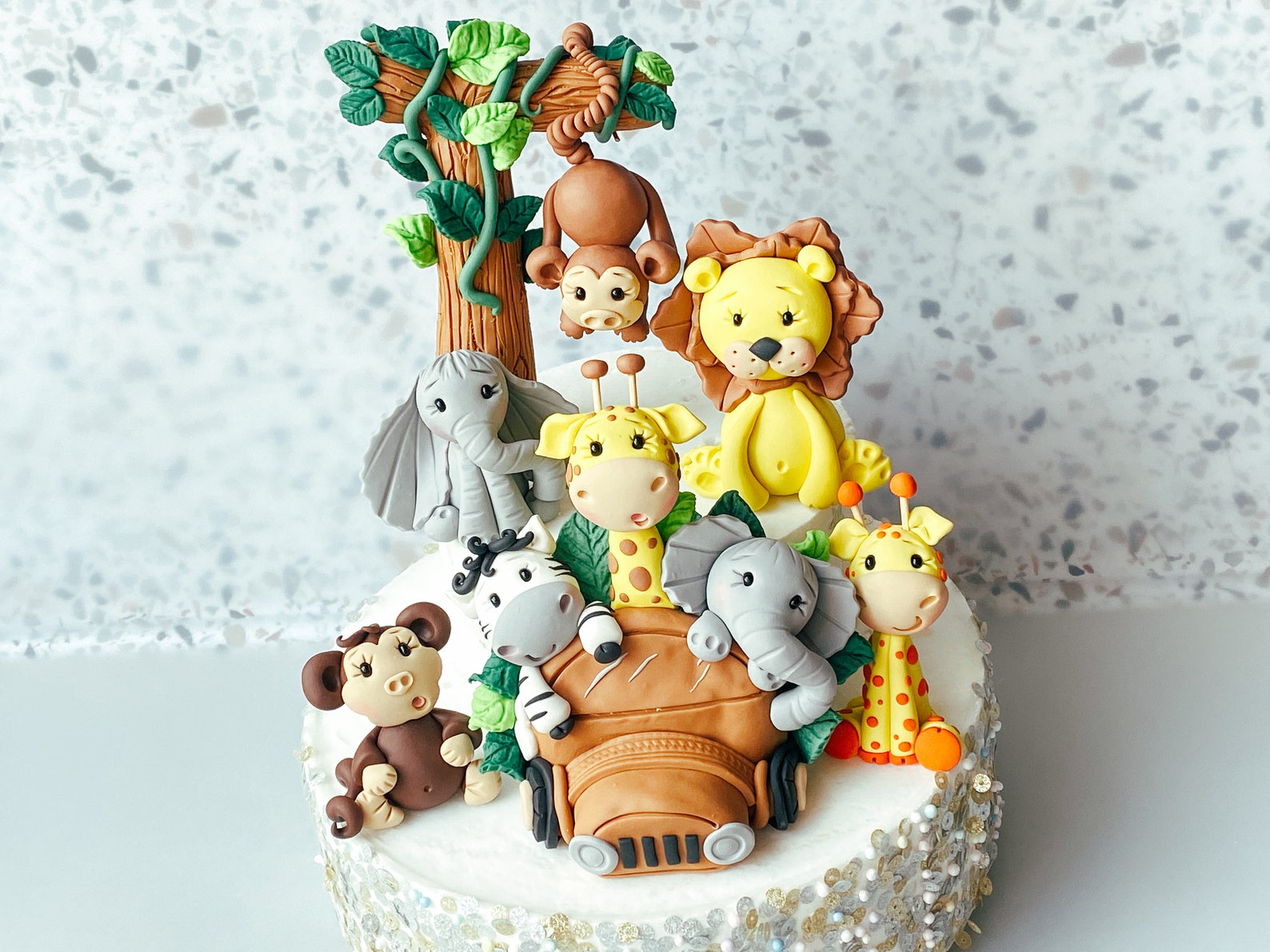 Safari Cake Topper Safari Animals Cake Topper Wild Animals - Etsy