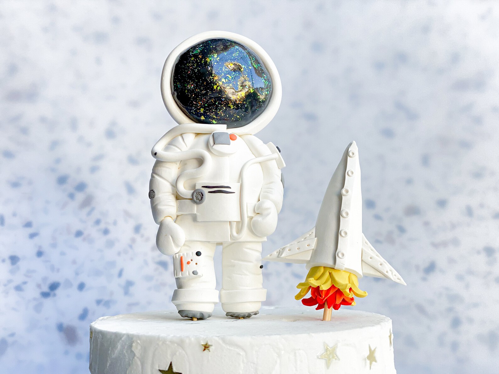 Astronaut Cake Topper Space Cake Topper Space Explorer Cake - Etsy