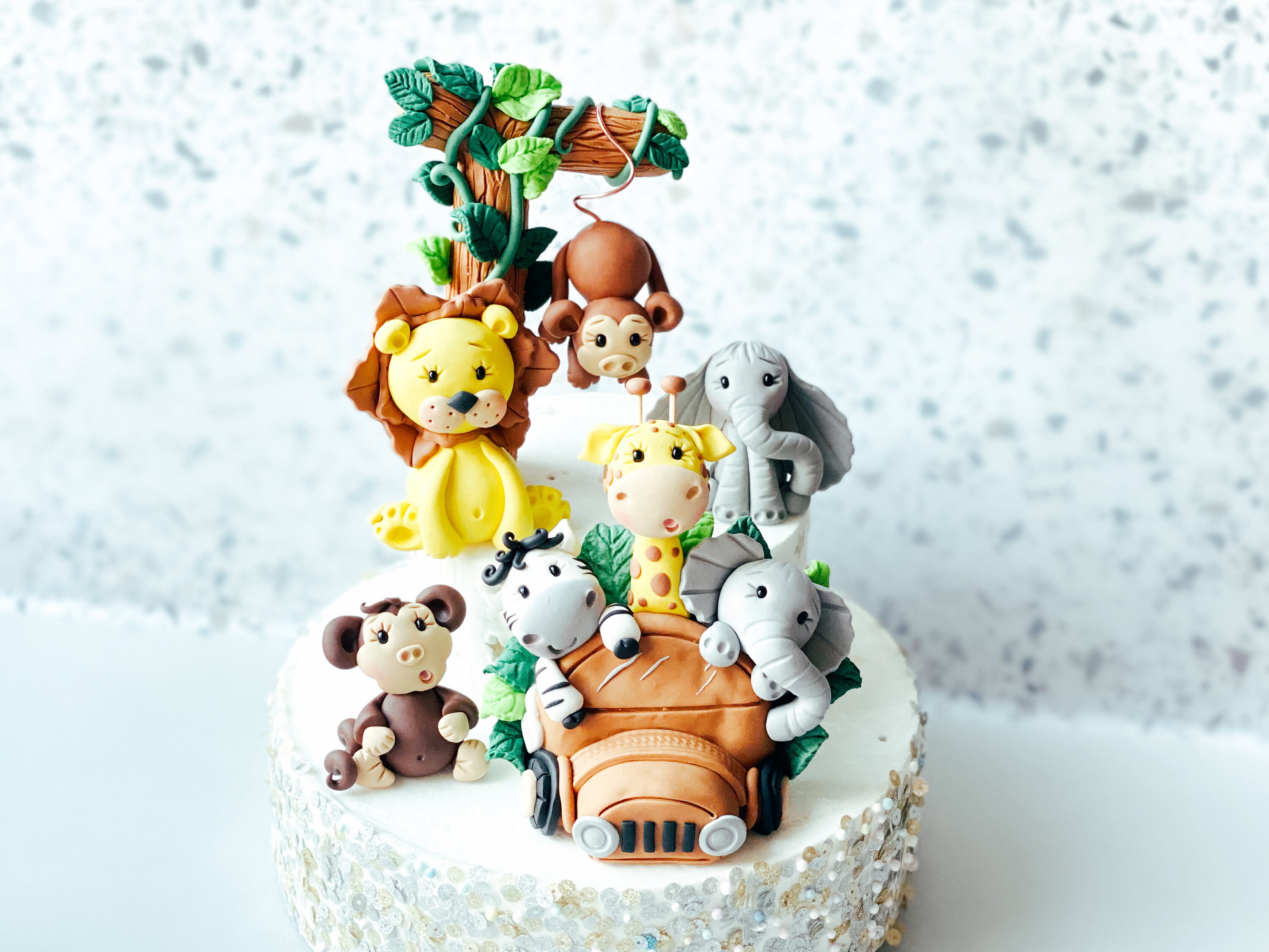 Safari Cake Topper Safari Animals Cake Topper Wild Animals - Etsy