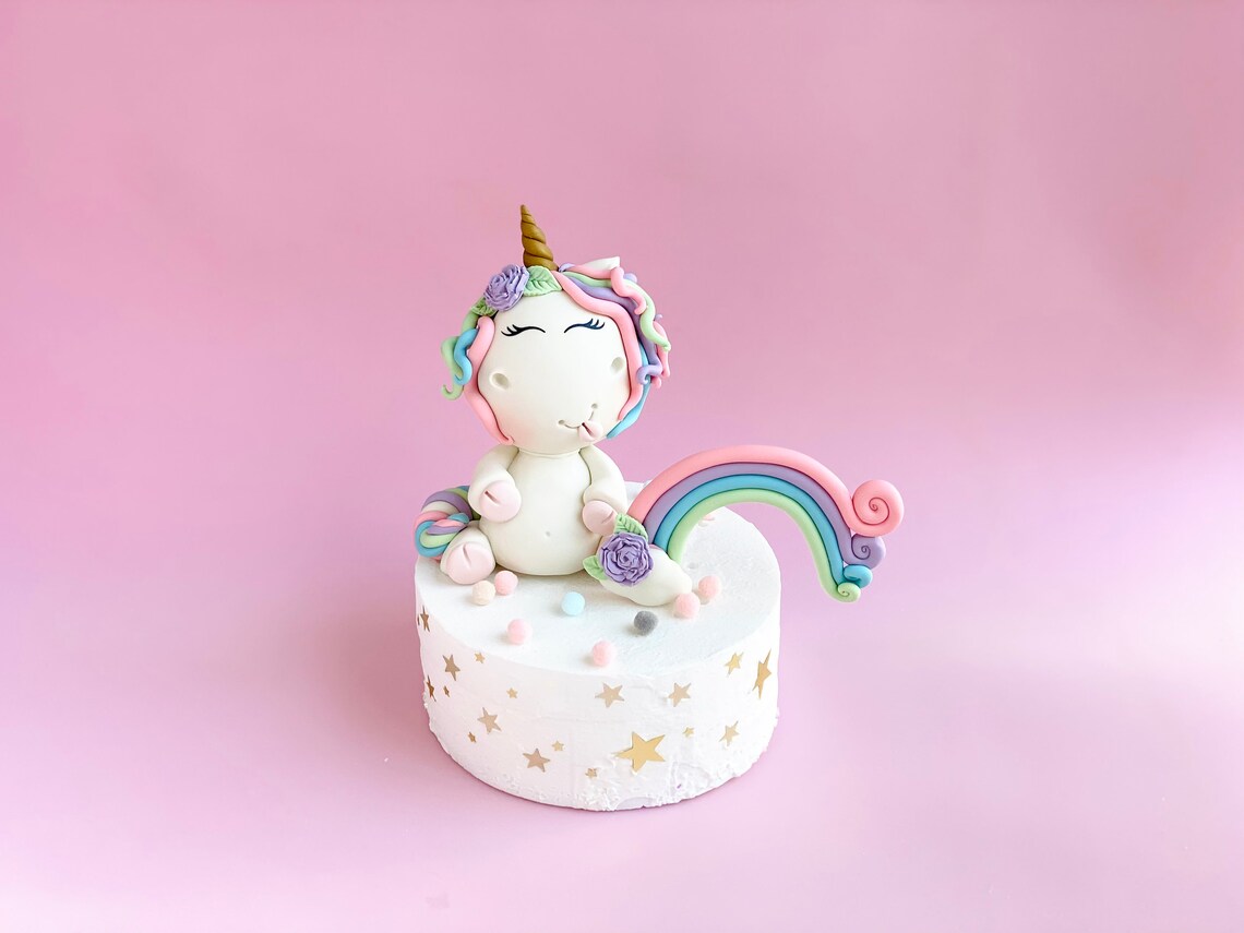 Fat Unicorn Cake Topper Unicorn Cake Topper Chubby Unicorn - Etsy