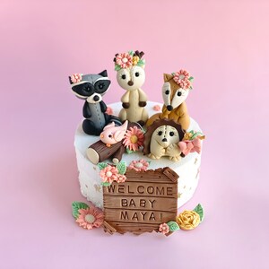 Forest Animals Cake Topper Woodland Cake Topper Woods Cake - Etsy