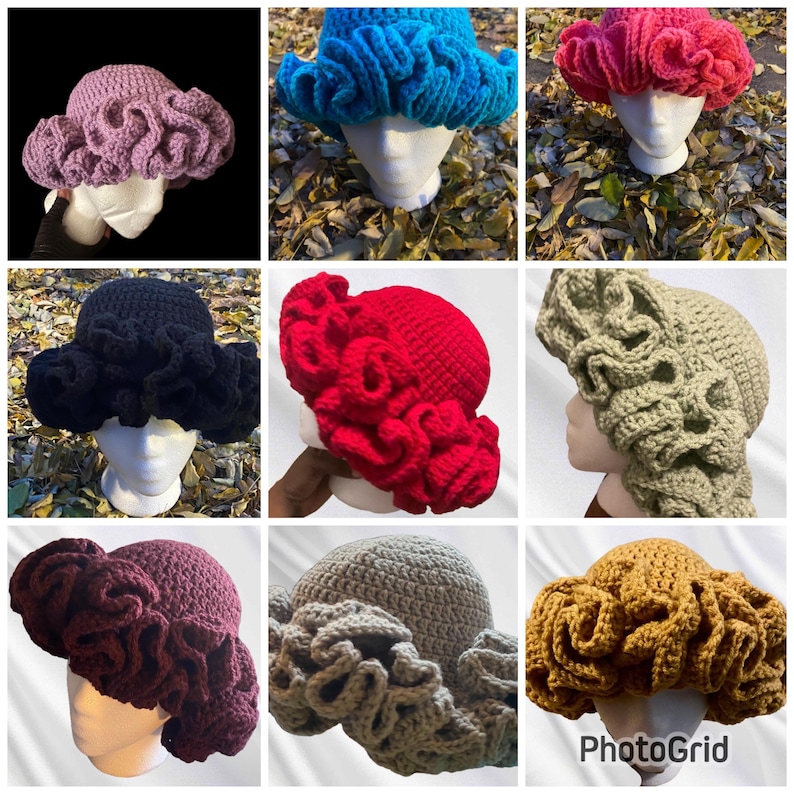 Crochet Ruffle Hat - Etsy