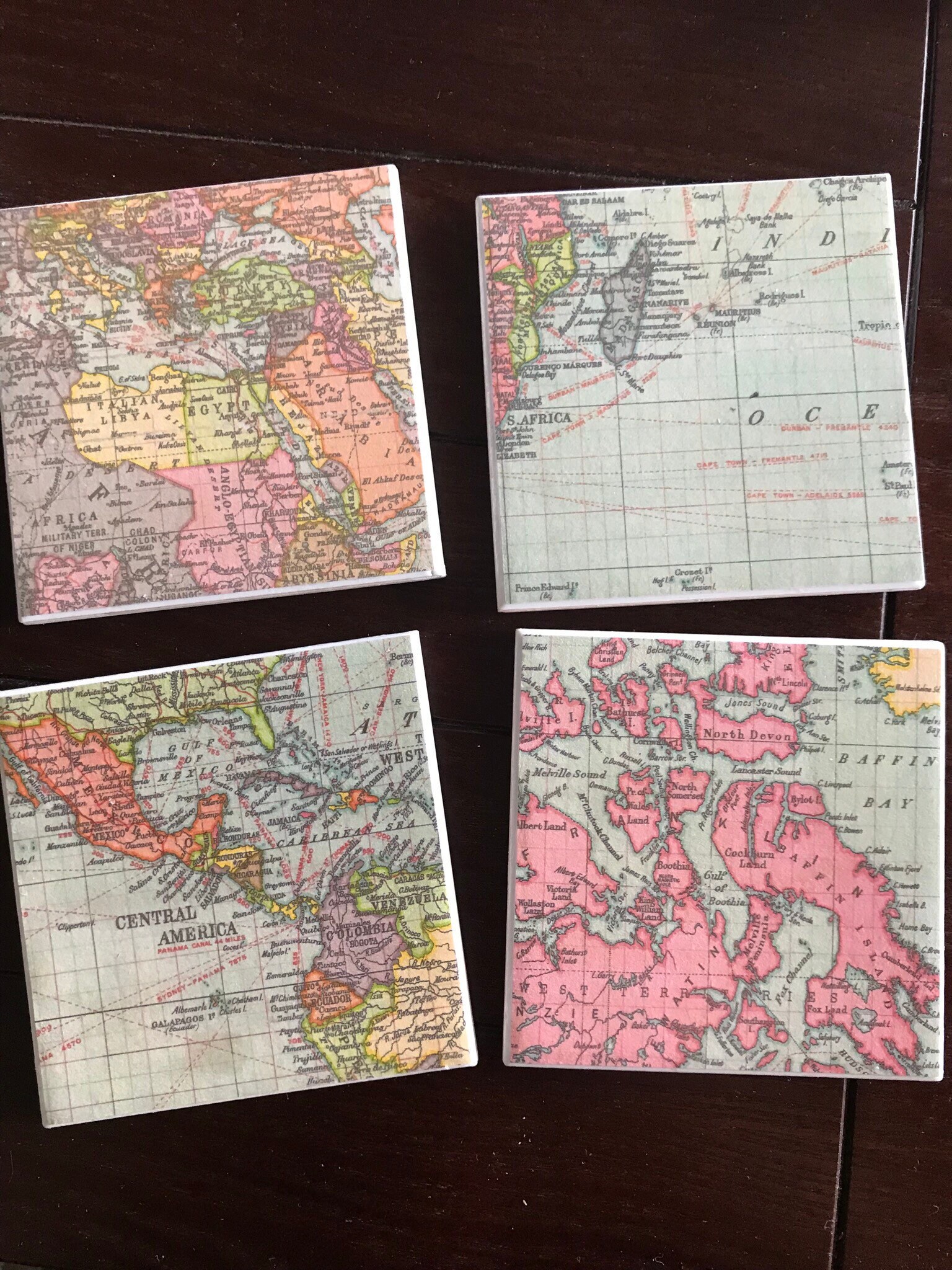 Personalized Map Coasters