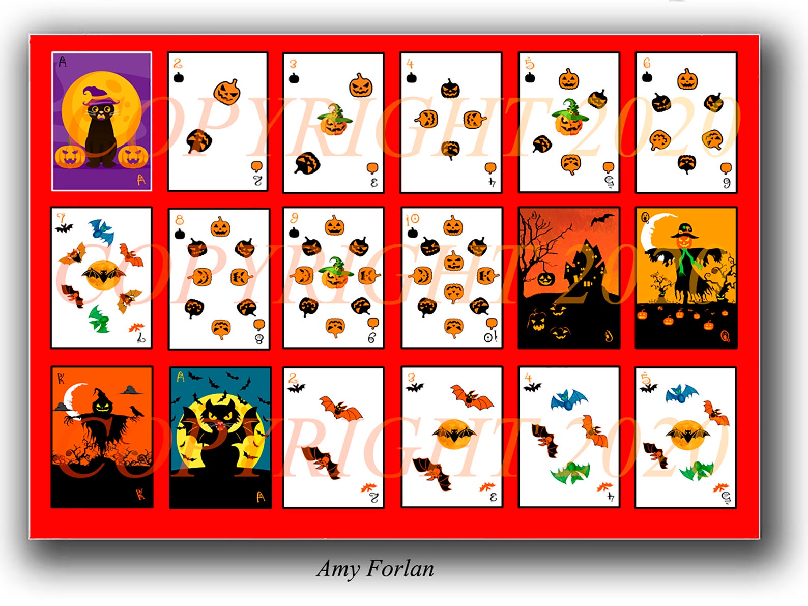 Unique, Unusual Halloween Playing Cards DIY Printable Playing Card Deck ...