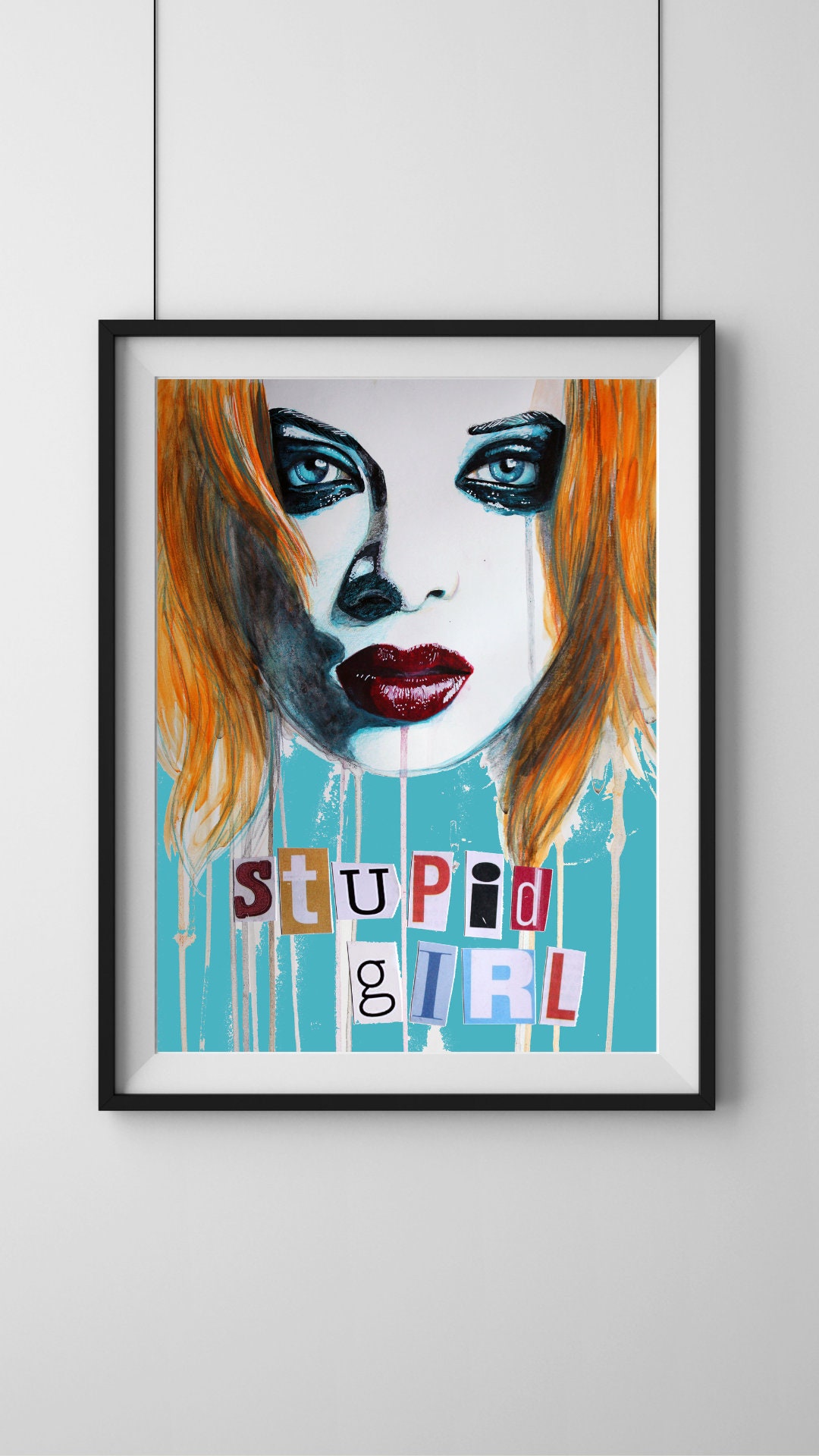 Pop Surreal Art Print 'stupid Girl' Shirley Manson, Garbage, Grunge - Etsy