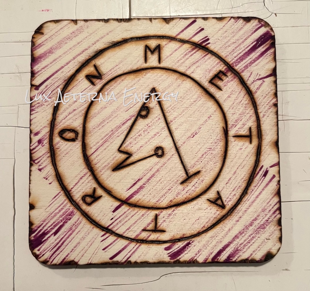 Archangel CHAMUEL Sigil Pyrography Wood Burning Altar Decor - Etsy
