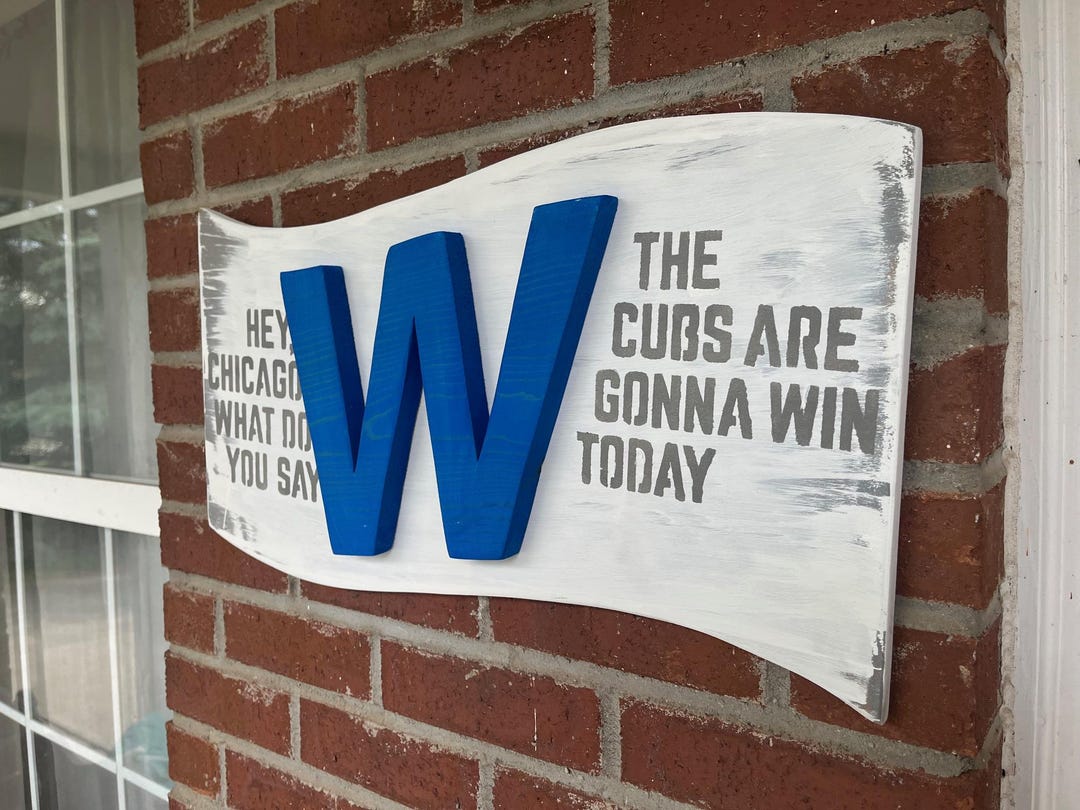 Handmade Wood Chicago Cubs “W” Flag: Rustic Wall Art - Etsy