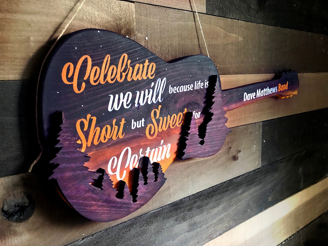 Handmade Dave Matthews Band Two Step Dimensional Wood Guitar Art - Etsy