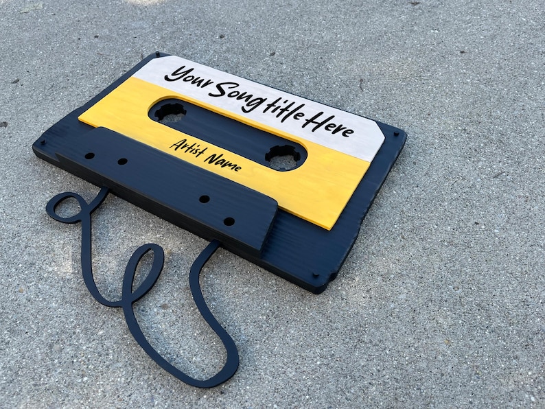 Customizable Wood Cassette Tape Wall Art: Retro Music Decor - Etsy