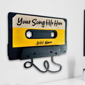 Customizable Wood Cassette Tape Wall Art: Retro Music Decor - Etsy