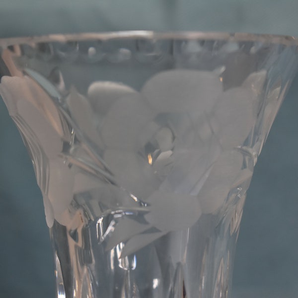 Footed Glass Vase - Etsy