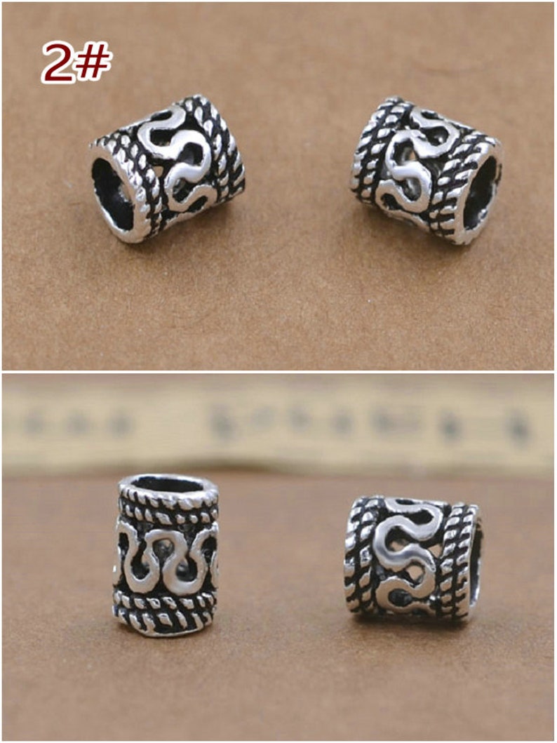 Sterling Silver Spacers Beads Bali Antique 925 Silver Hollow | Etsy