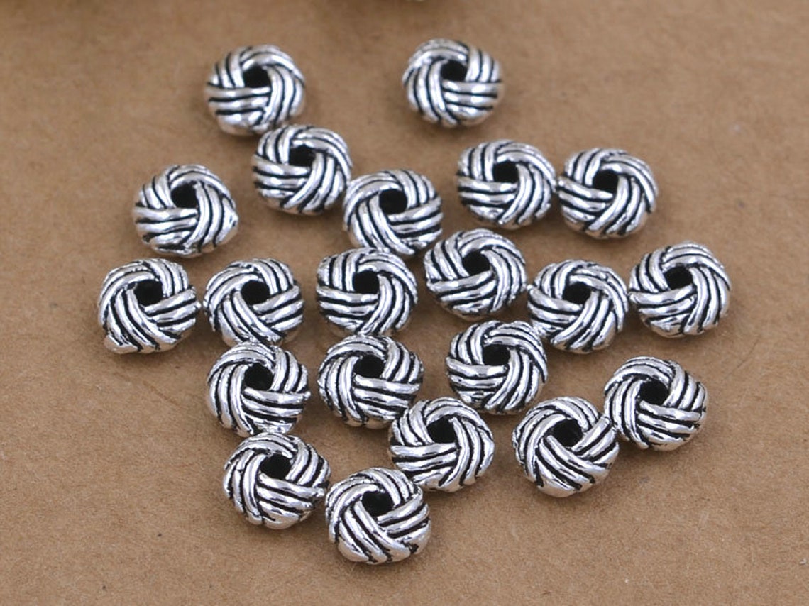 Sterling Silver Spacer Beads Celtic Knot 925 Sterling Silver Basket ...