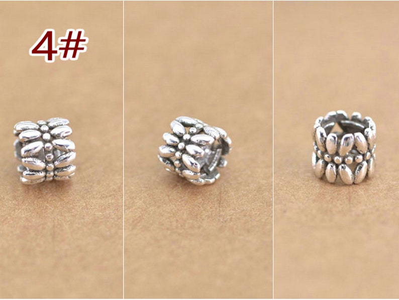 Sterling Silver Spacers Beads Bali Antique 925 Silver Hollow | Etsy