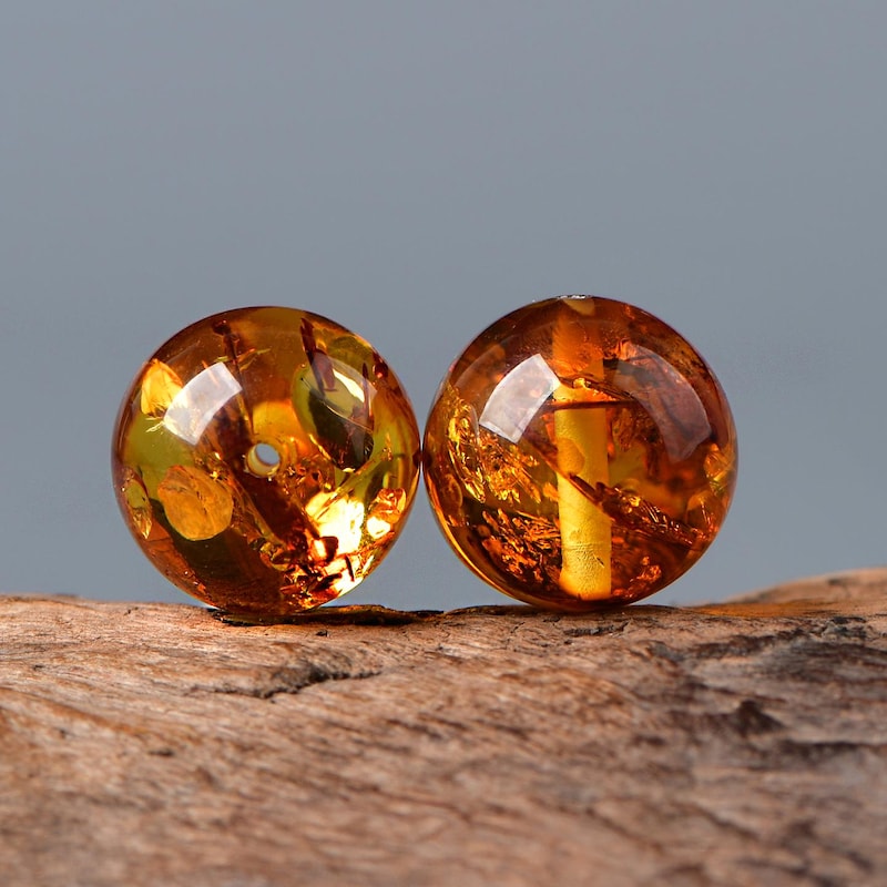 10 Pcs Amber Beads - Etsy UK
