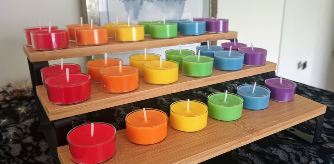 Rainbow Tea Light Candles | Chakra Candle Set | Pride Candles | Ritual ...