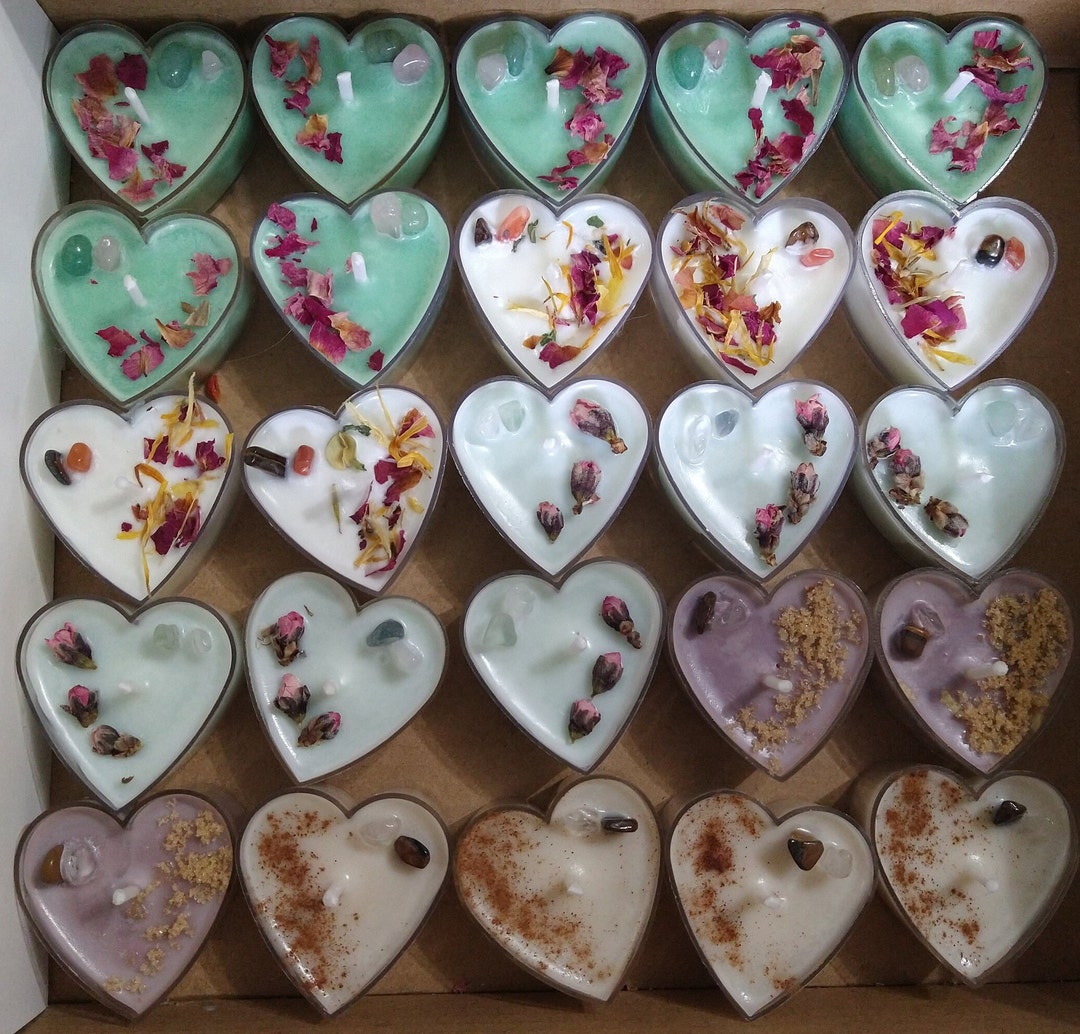 Crystal & Flower Tea Lights (scented or Unscented) - Etsy