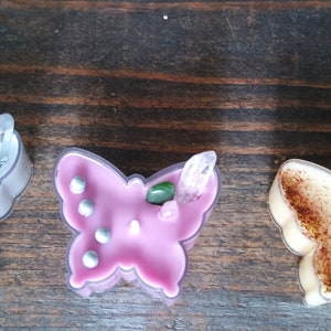 Butterfly Tealight With Crystals & Flowers Scented Candle | Intention ...