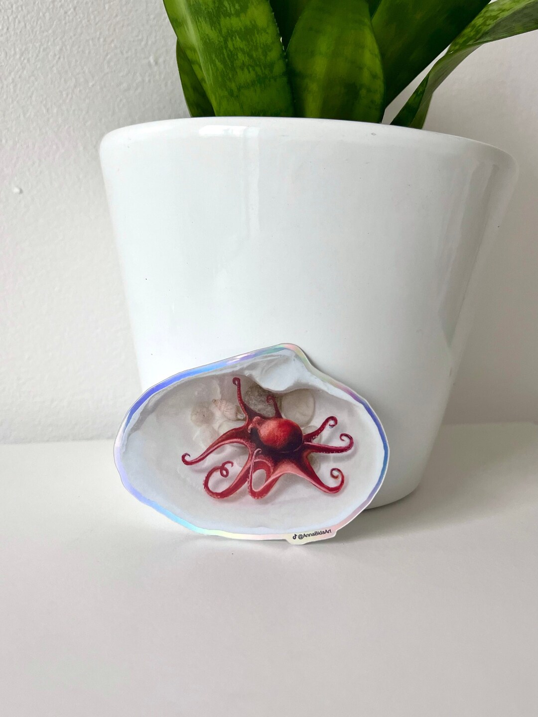Octopus Shell Sticker - Etsy