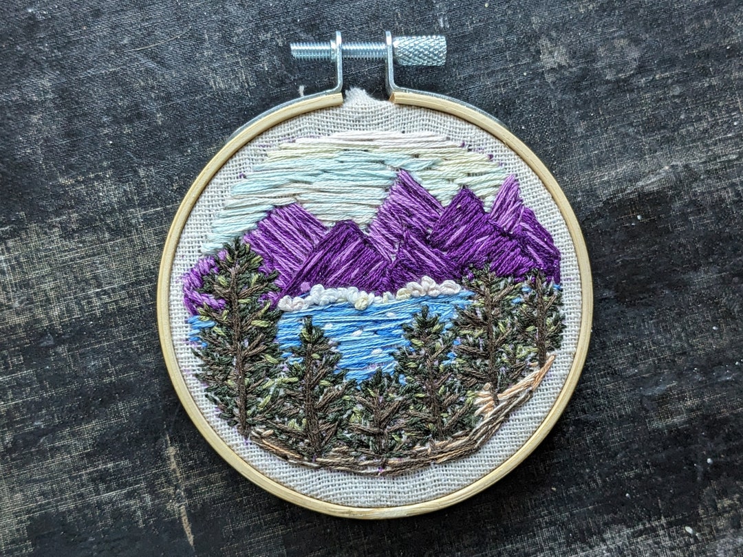Miniature Threadscape - 3 Inch Embroidery Hoop Art - Etsy