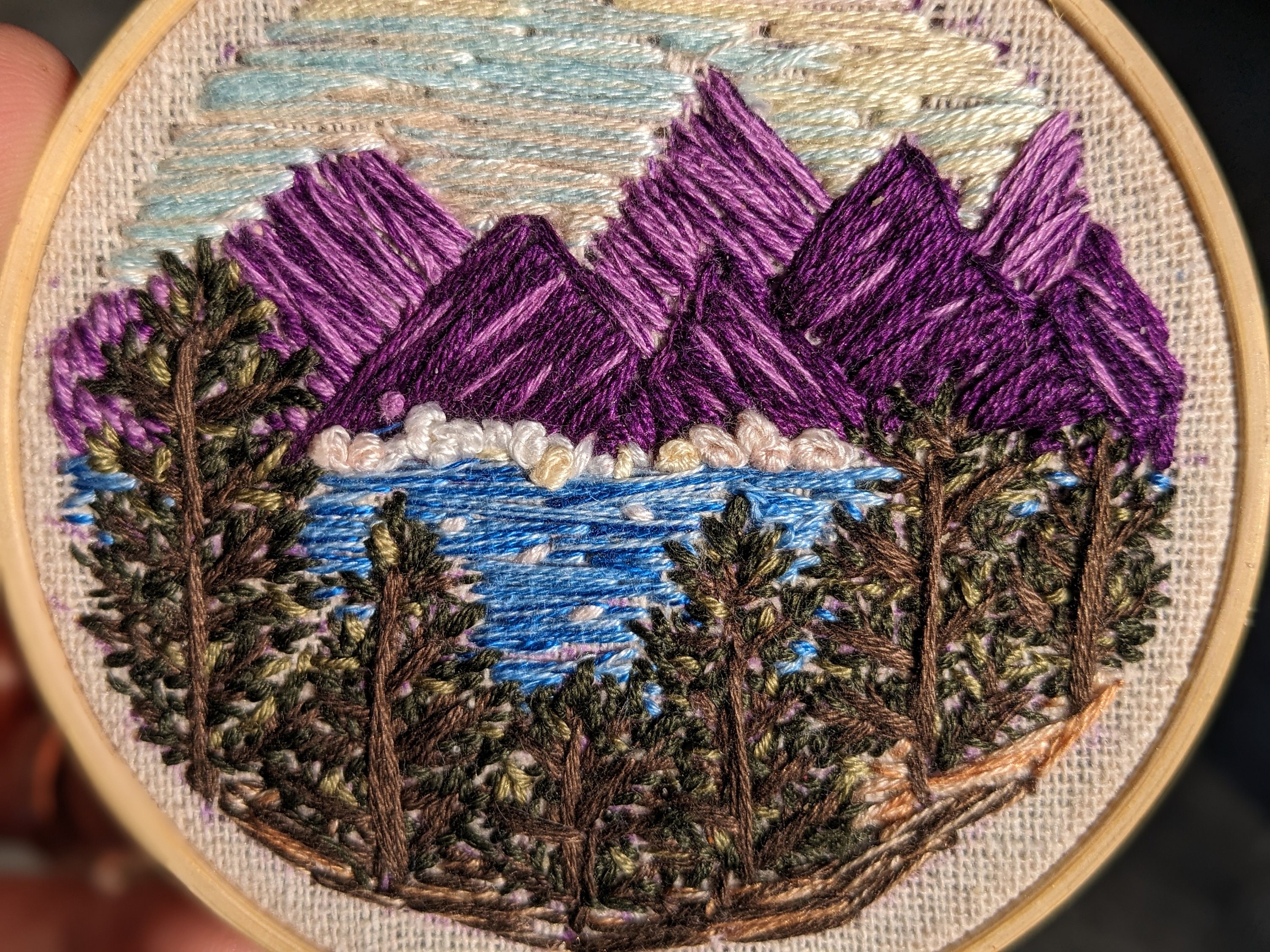 Miniature Threadscape - 3 Inch Embroidery Hoop Art - Etsy