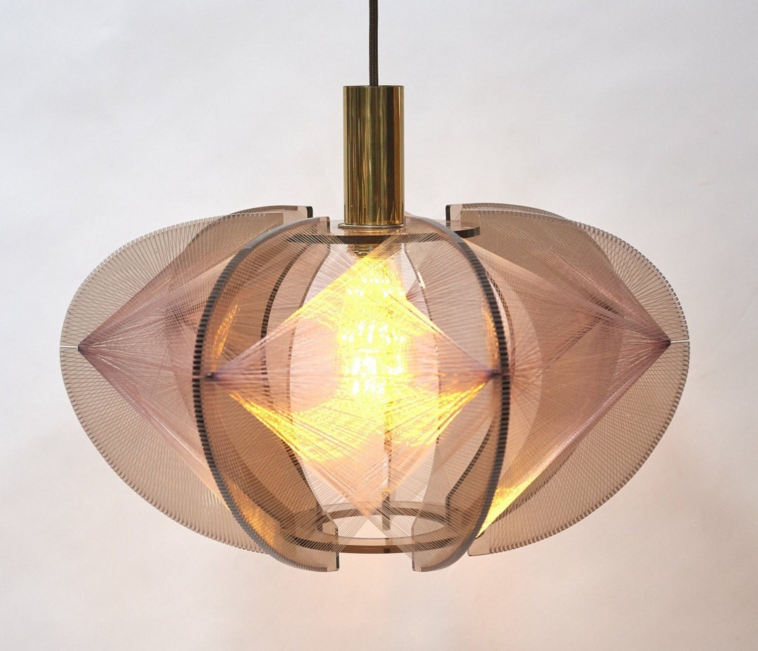 Paul Secon: SWAG Ceiling Light for Sompex. Brass-acrylic - Etsy