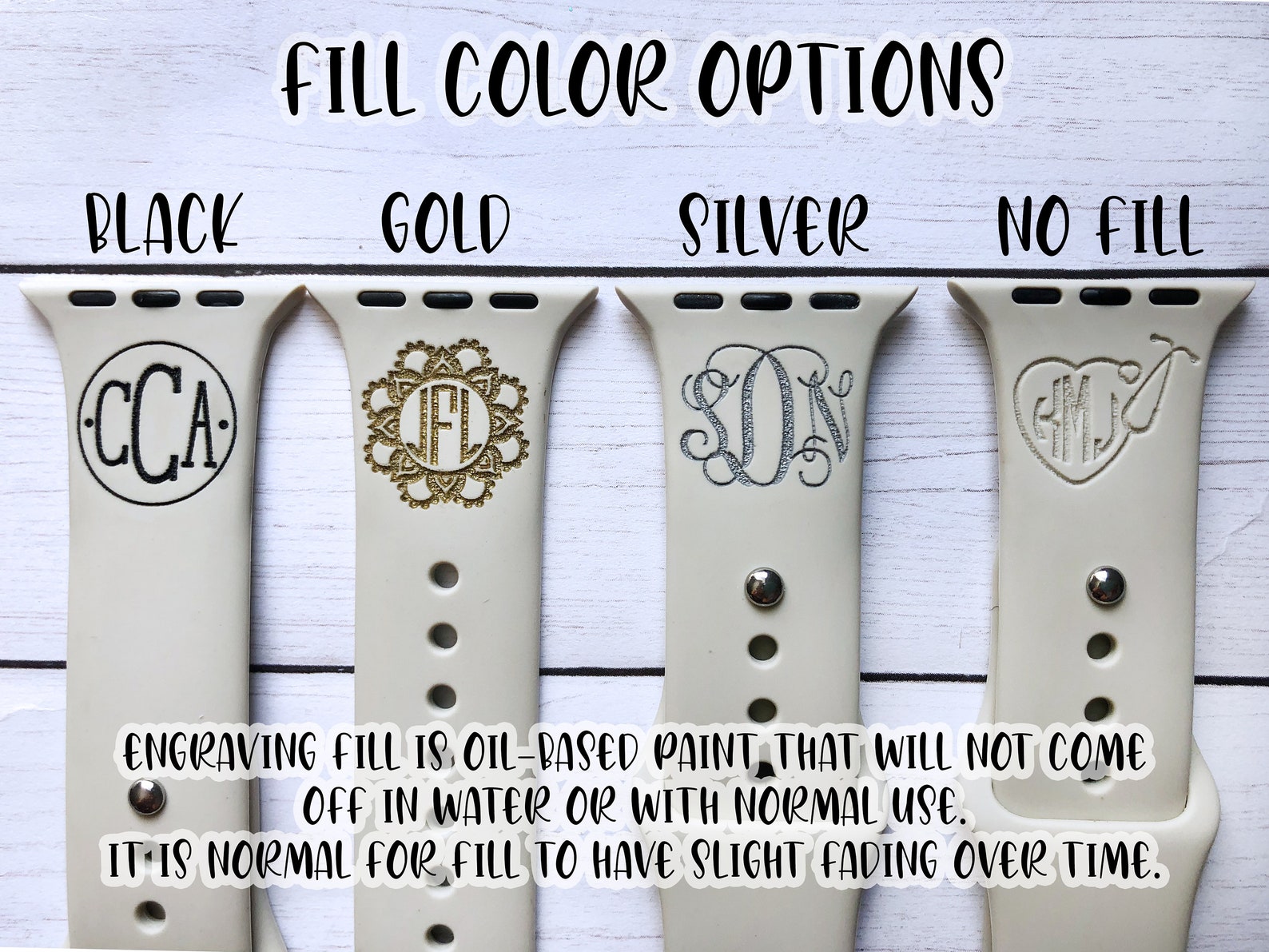 Custom Engraved Silicone Watch Band - Etsy