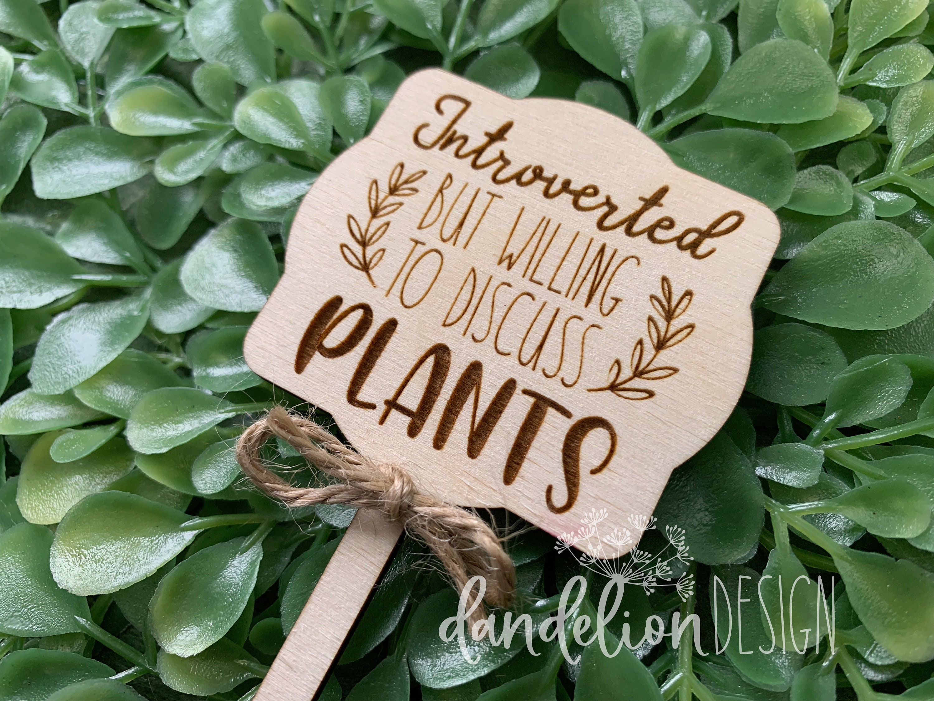 Wood Plant/succulent Marker Sign 2 Pack - Etsy
