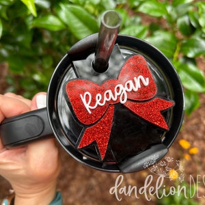 Bow Personalized Acrylic Name Plate for H2.0 20/30/40 Oz Stanley ...