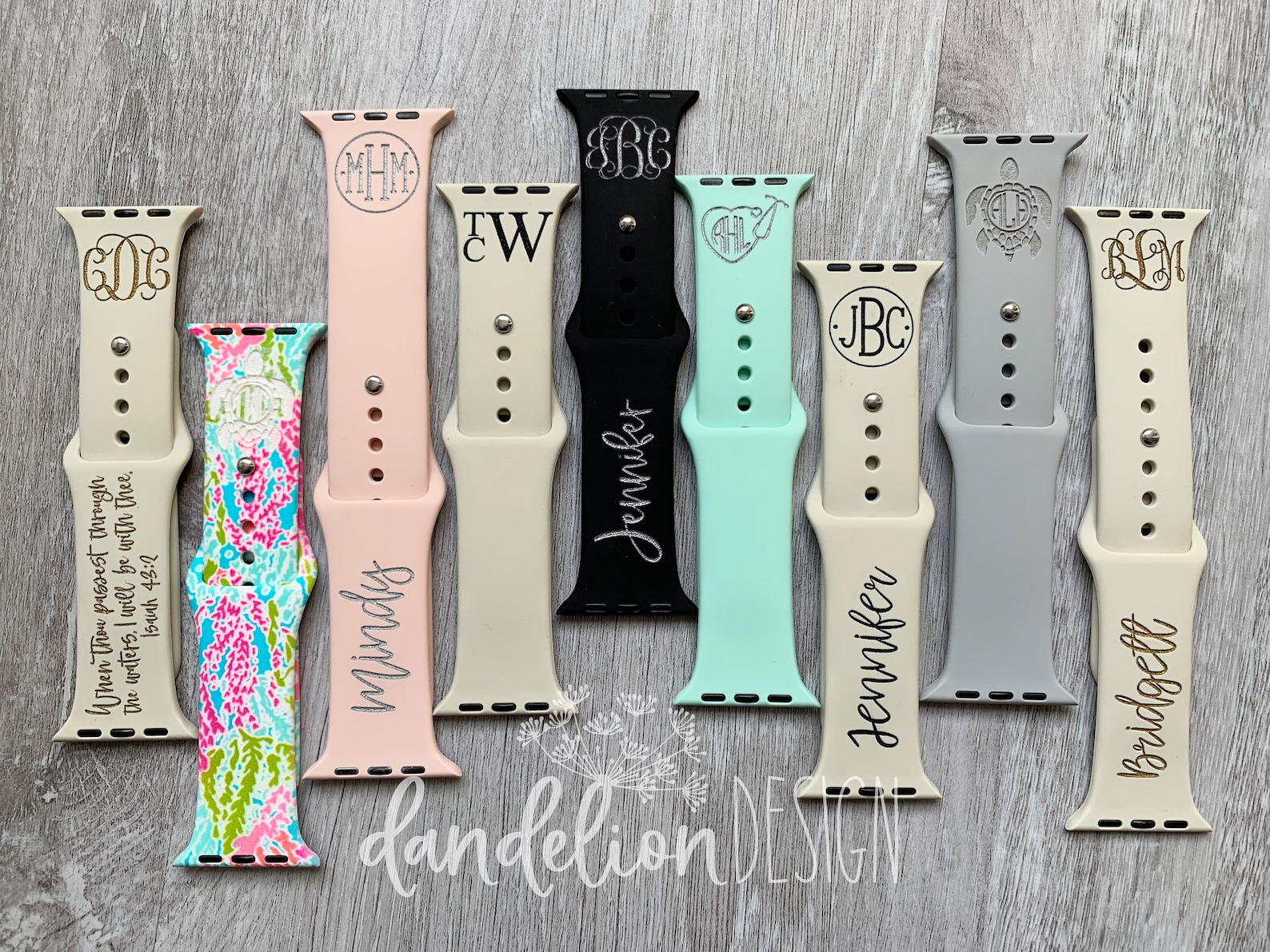 Custom Engraved Silicone Watch Band - Etsy