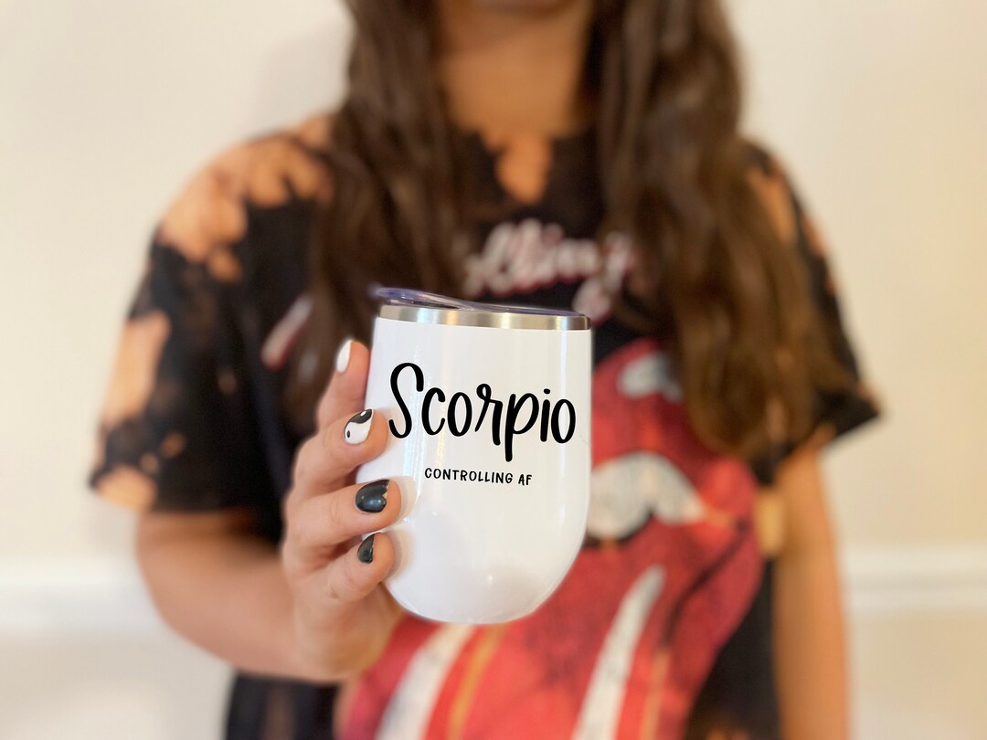 Scorpio Wine Tumbler Scorpio Zodiac Travel Mug Zodiac Gifts - Etsy