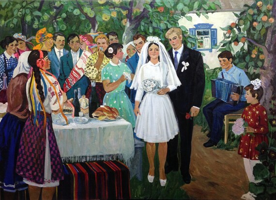 Picture of the USSR komsomol Wedding 1973 the | Etsy