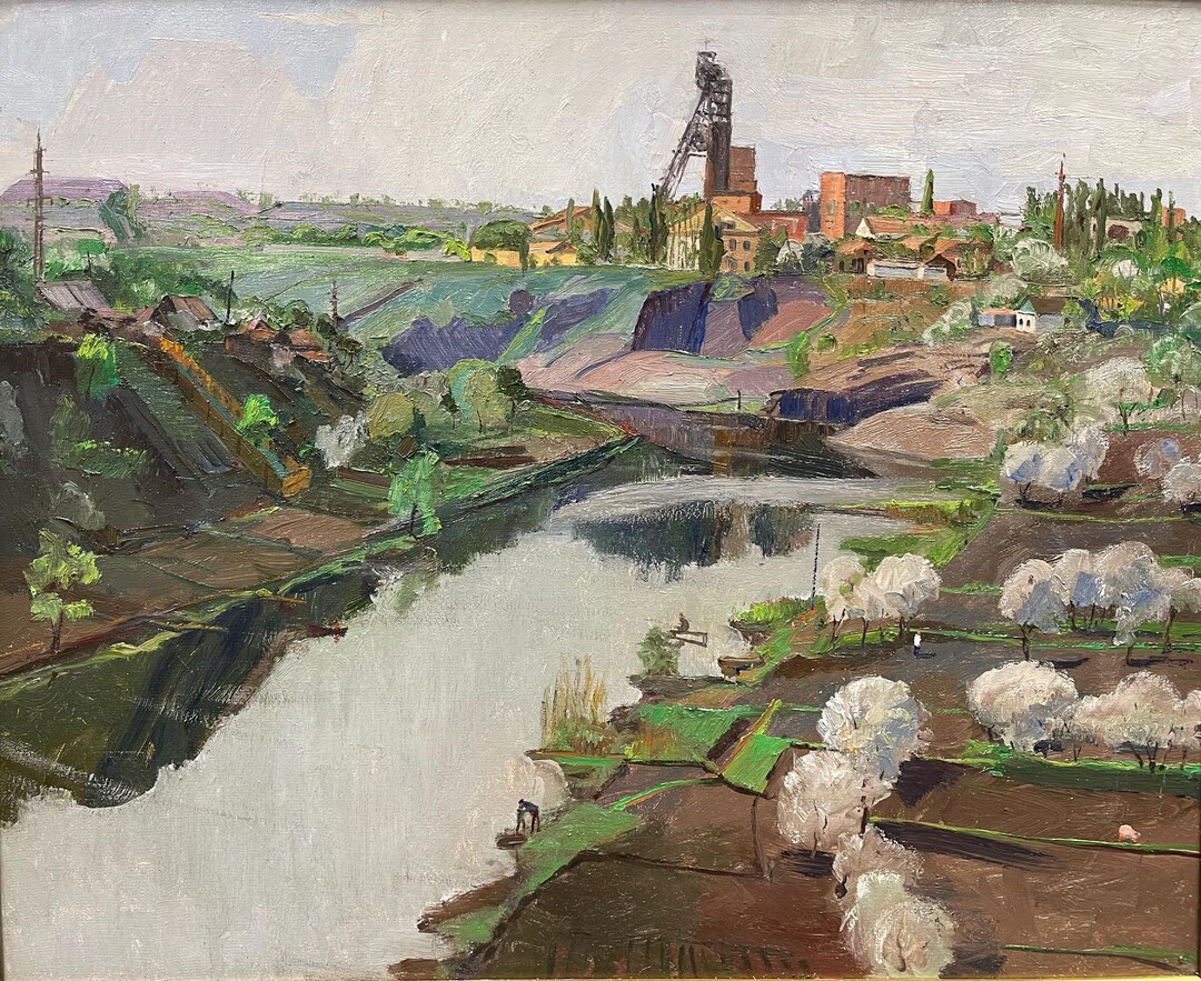 Original Painting of the USSR Landscape "above Saksagan" 1986 Author ...