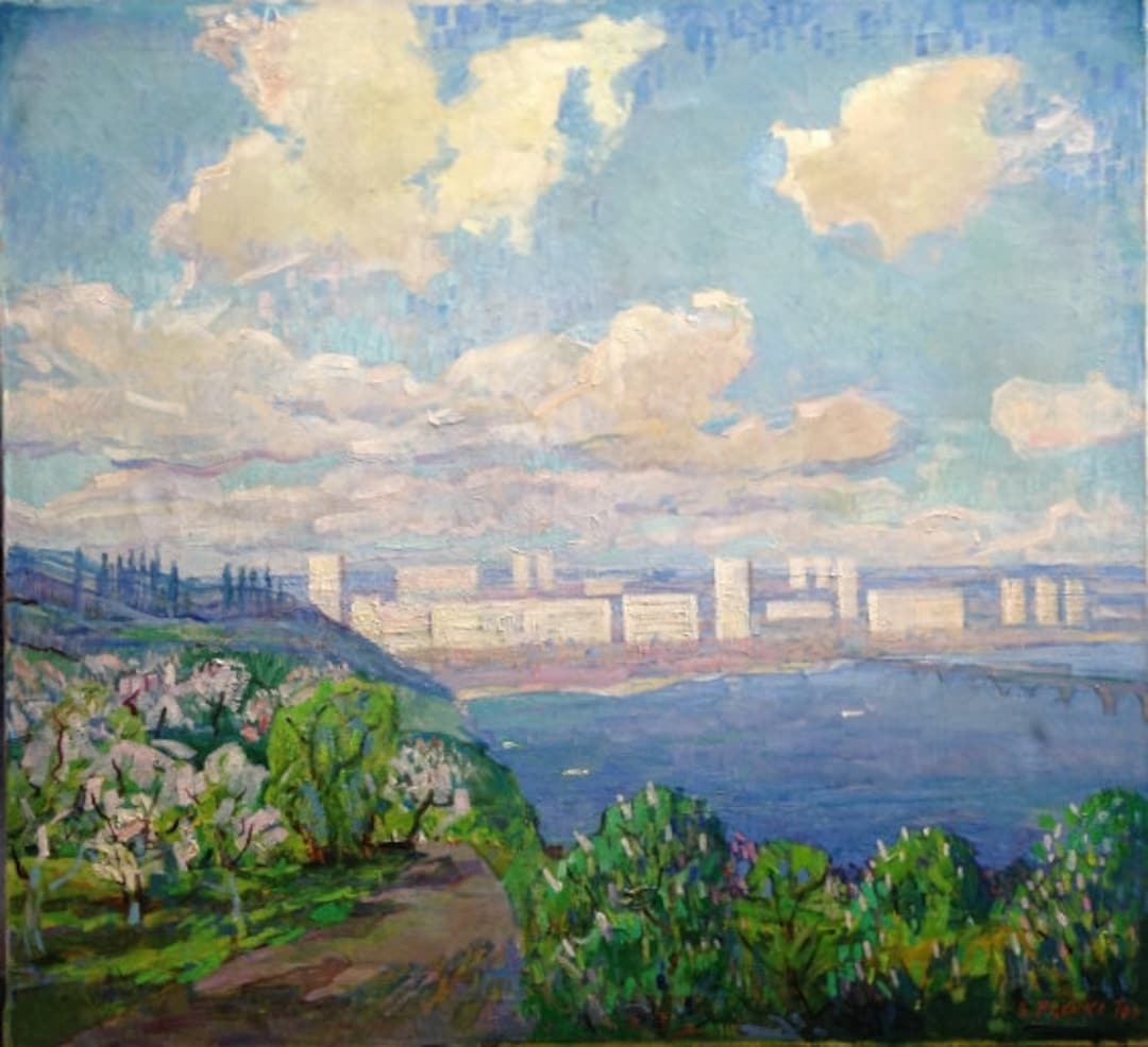Picture of the USSR Landscape "may" 1976, Author Honored Artist of the ...