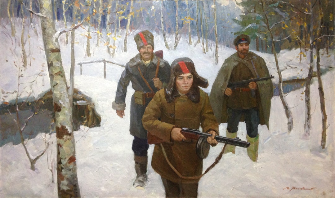 Original Picture of the USSR Portrait of "partisan Valya Kotik" 1979 ...