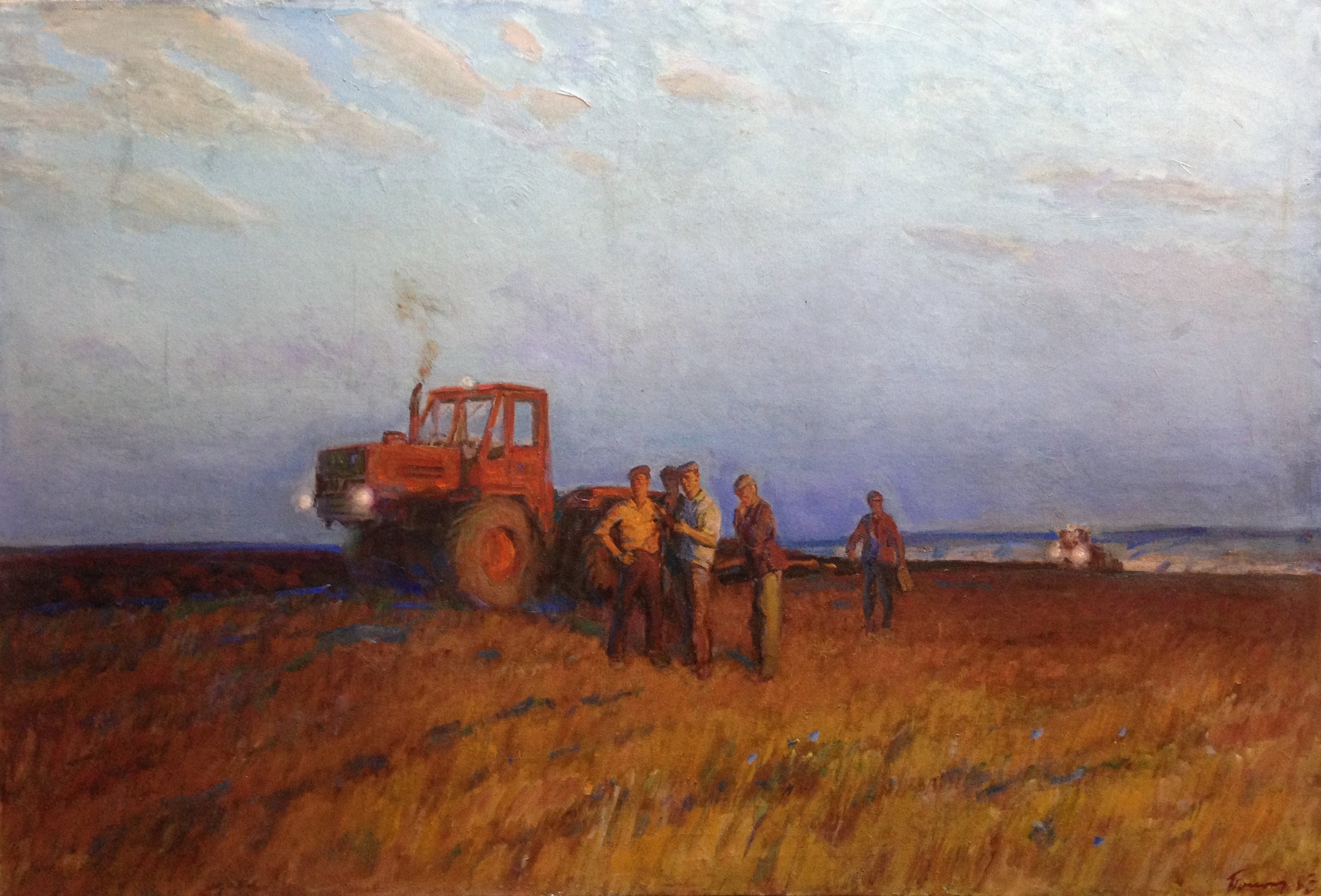 Picture of the USSR "night Shift" 1983 Year, Artist of the Ukrainian ...