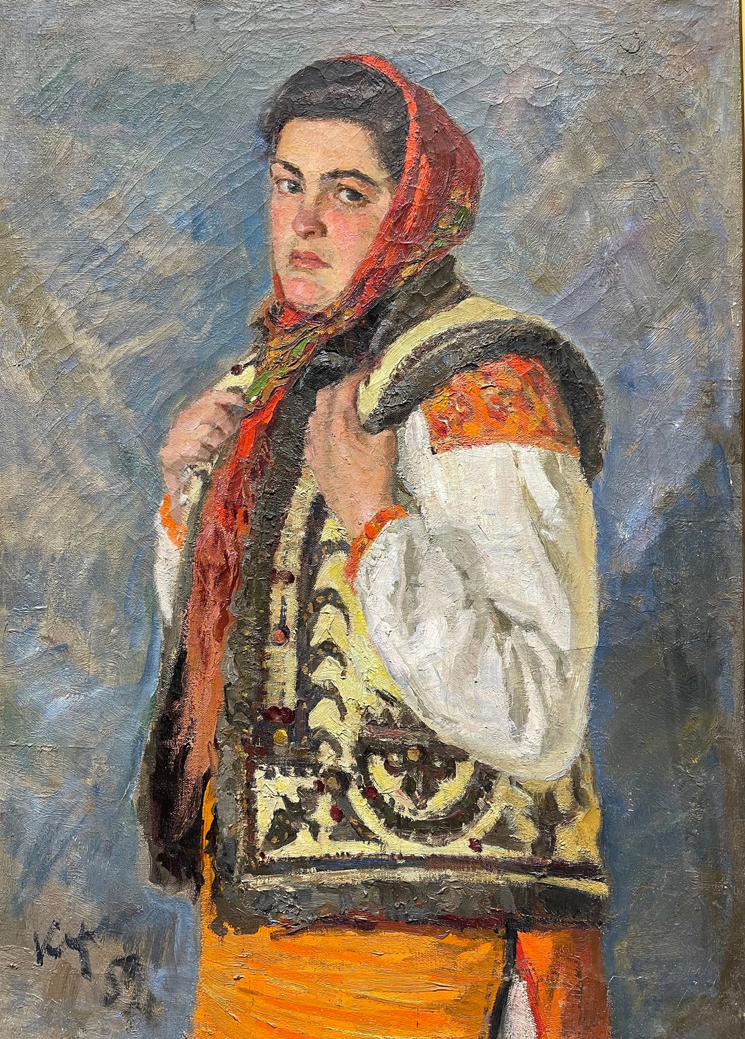 Original Painting of the USSR "kosmach. Gutsulka" 1952, Author ...