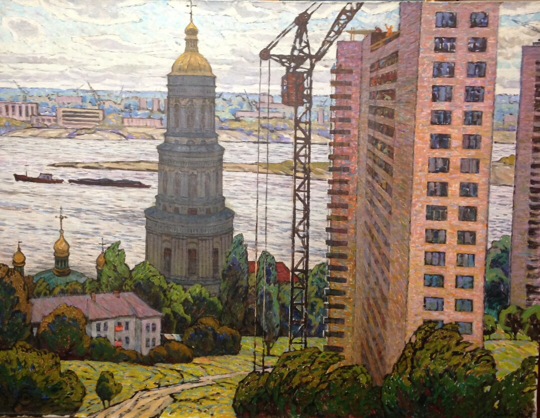 Soviet Painting, a Picture of the USSR Landscape "above the Gray ...